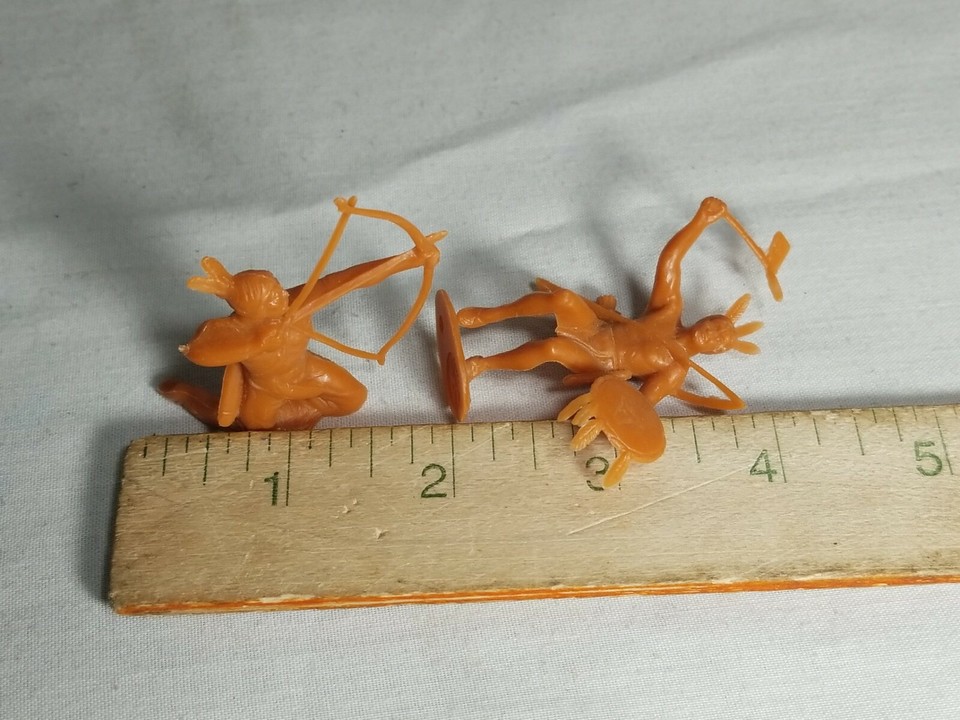 6 Original MARX 54 mm red Indians Fort Apache Playset figure toy | eBay