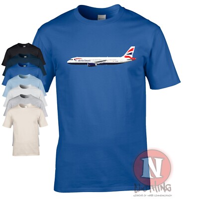 British Airways A320 t-shirt classic plane spotters airline crew ...