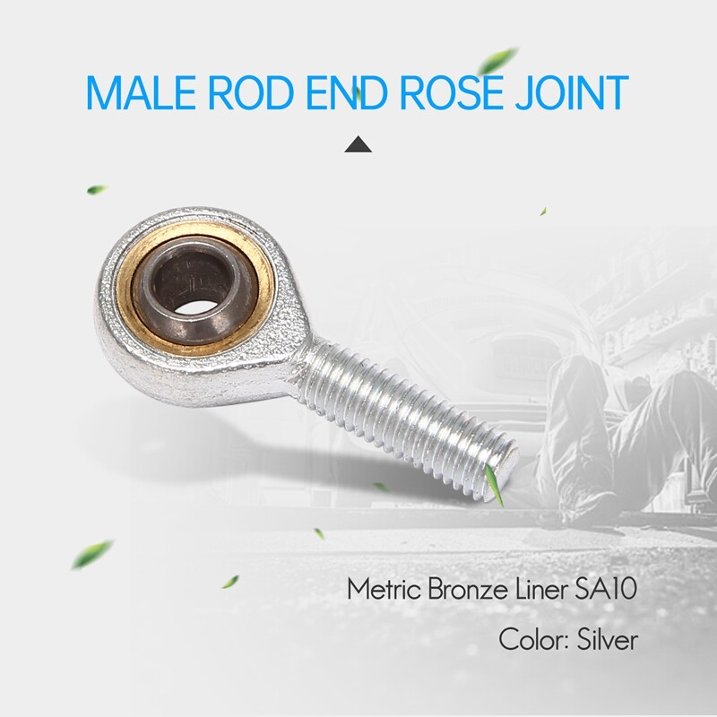 2X(2 x M10 x 1.5 Male Rod End Rose Joint Right Hand Thread 10mm ...
