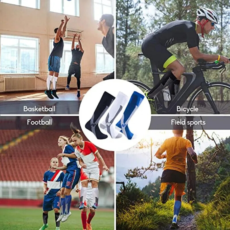 Compression Socks Running Football Soccer Stockings Men Women Sport ...