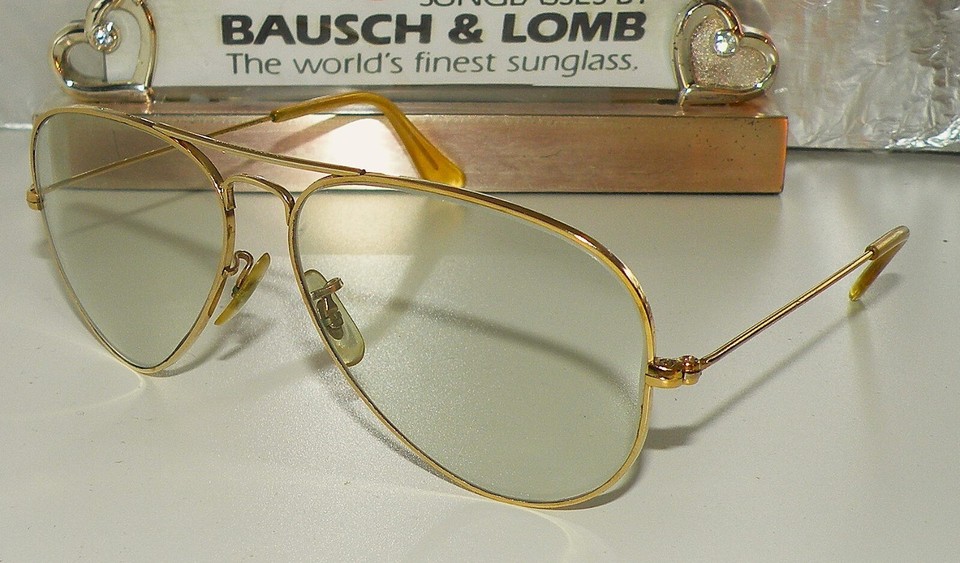 VTG 50s VINTAGE B&L RAY BAN 10K PHOTOGRAY CHANGEABLES AVIATOR ...