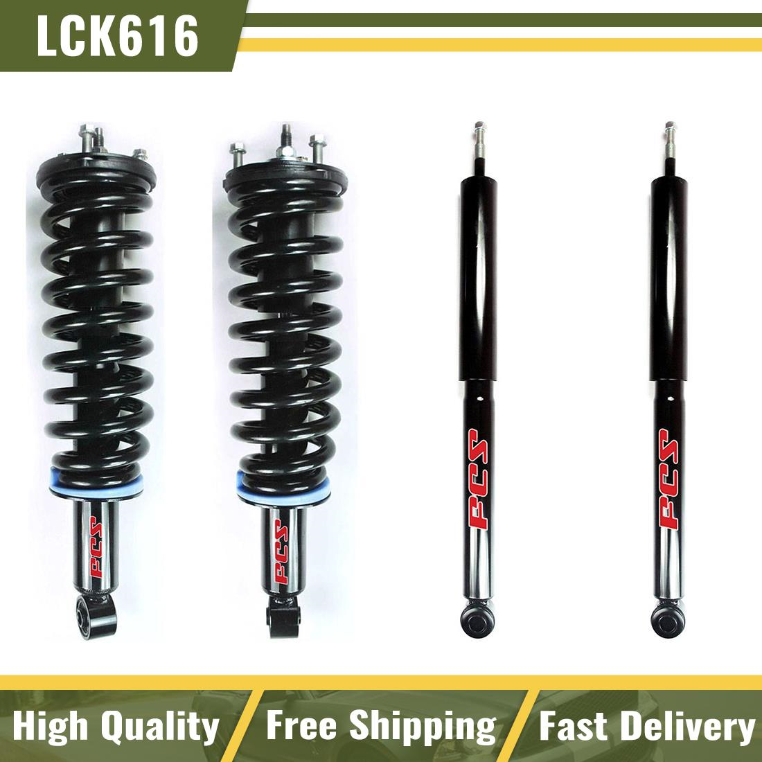 Front Struts w/ Coil Spring & Rear Shock for 2001-2007 Toyota Sequoia 4 ...