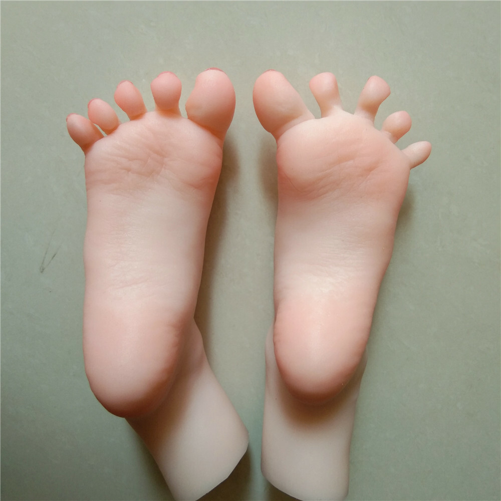 1:1 Real silicone clone small girls foot Feet Model Sculpture cute toes ...