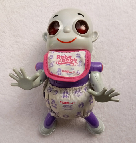 2001 Hasbro Tiger Sega Toys Robo Baby Interactive Purple Diaper Bib ...