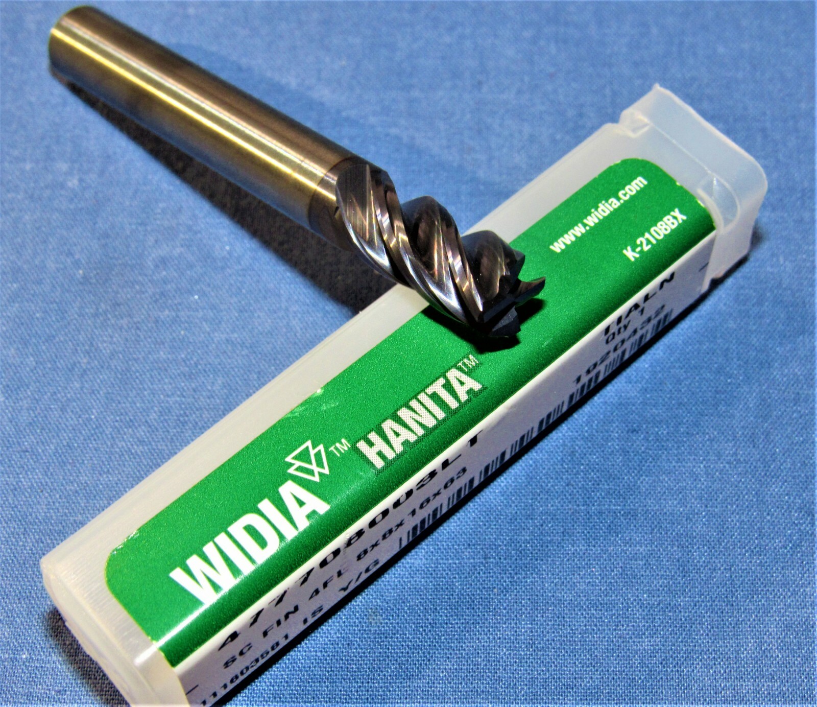 HANITA Carbide Metric End Mill 8 dia.4 flute 16mm LOC 63 mm OAL ALTiN ...