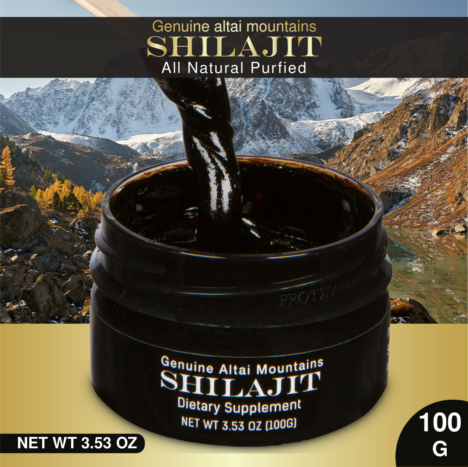 Pure Shilajit Resin 5 Month Supply Golden Grade Altai Mountains Russia ...