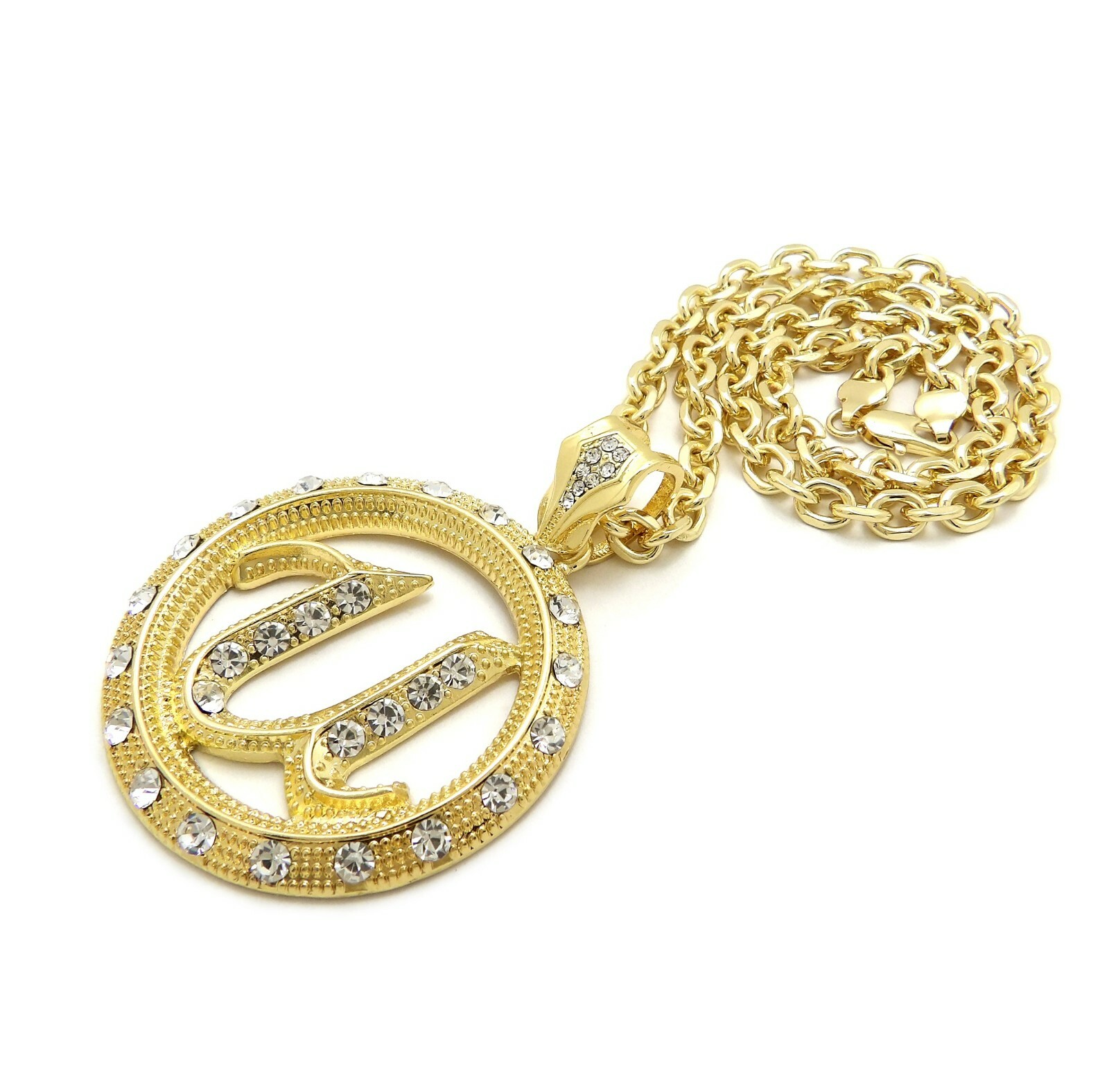 Hip Hop Usher U Pendant 7mm/18",20",24",30" Link Chain Fashion Necklace ...