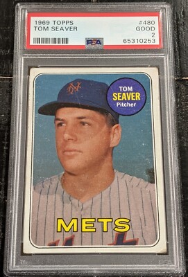 1969 Topps Tom Seaver PSA 2 GOOD #480 Original Vintage Mets ~0253 | eBay
