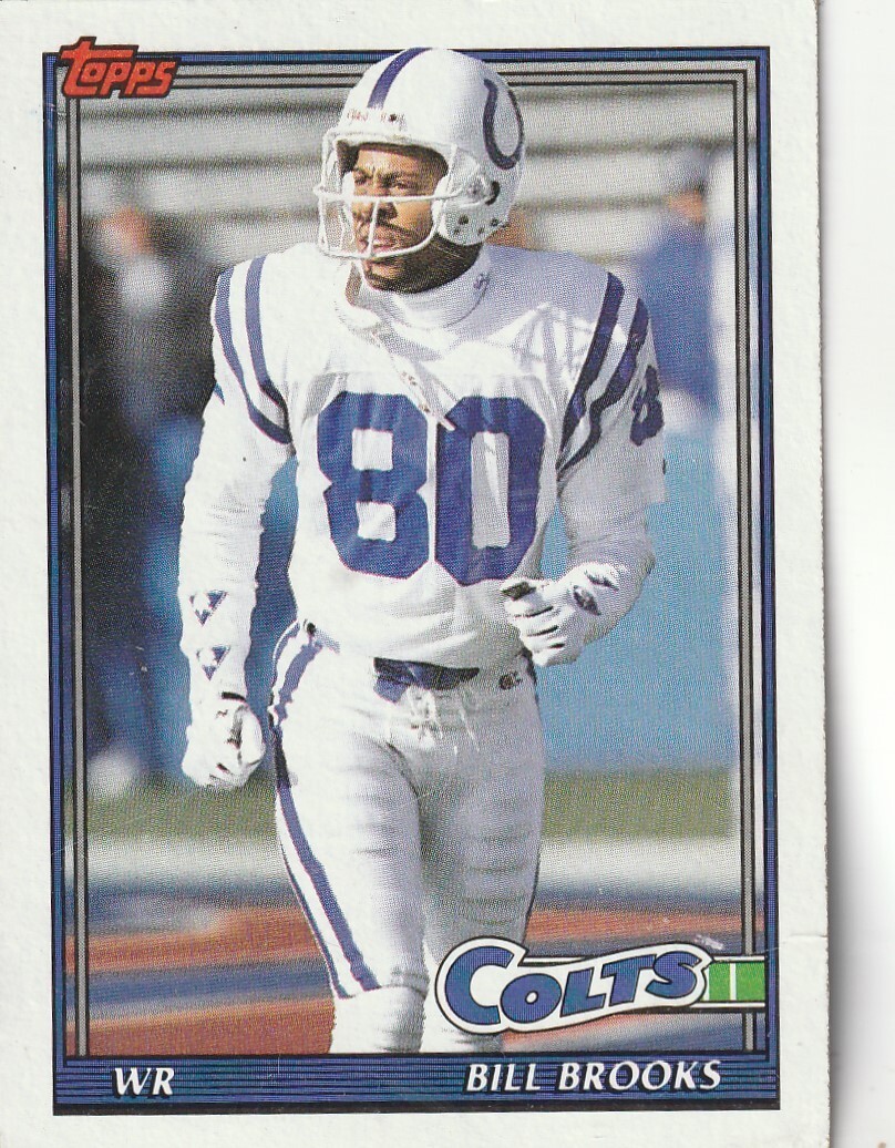 FREE SHIPPING-MINT-1991 Topps Bill Brooks #337 COLTS PLUS BONUS CARDS | eBay