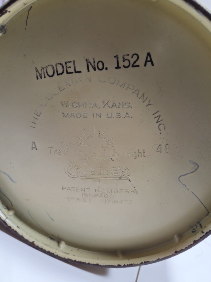 1947 1948 Coleman Sunshine Of The Night Model 152 A Lamp Lantern Gas W ...