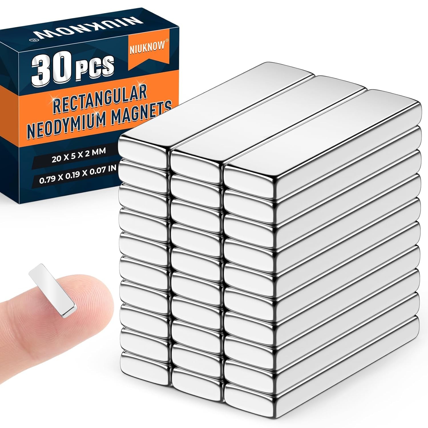 30 Pack Strong Heavy Duty Magnets Bar, 20x5x2mm Small 30p-20x5x2mm ...