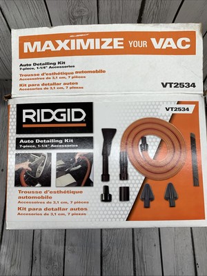 RIDGID 7-Piece Auto Detailing Vacuum Hose Accessory Kit- VT2534 | eBay