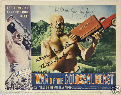 BERT I GORDON Signed Lobby Card - Film Director - Preprint | eBay