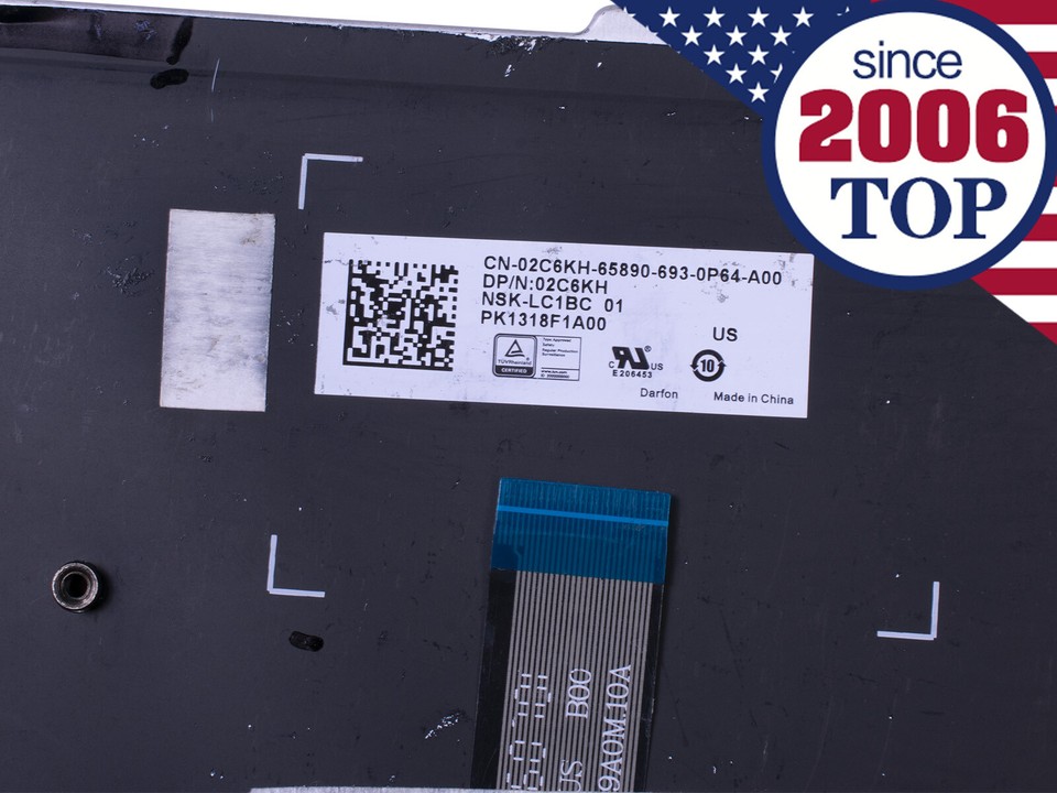 Original US Keyboard with Backlit for Dell Alienware 17 R1 R2 R3 2C6KH ...