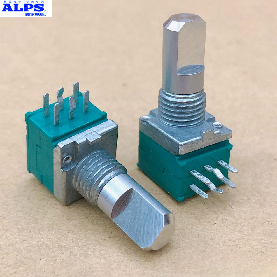 Audio RK09 Rotary Carbon Film Potentiometer Dual A10K D-Shaft for ALPS ...