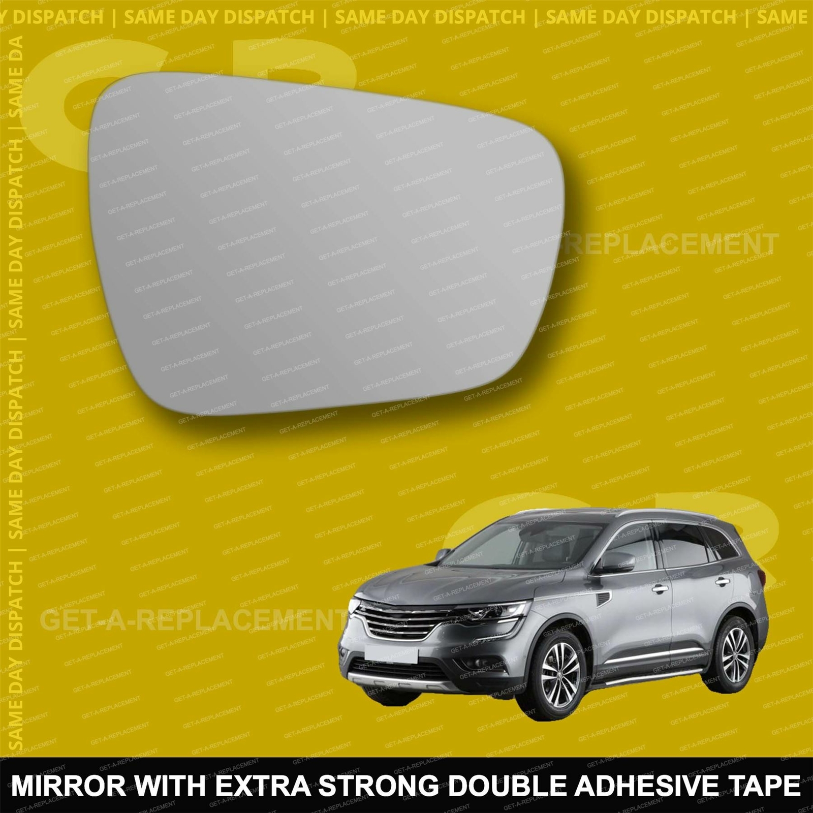 For Renault Koleos wing mirror glass 16-22 Right Driver side Spherical ...