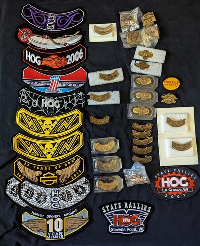 Harley Davidson HOG Owners Group Patches & Pins - Collectible Sturgis ...