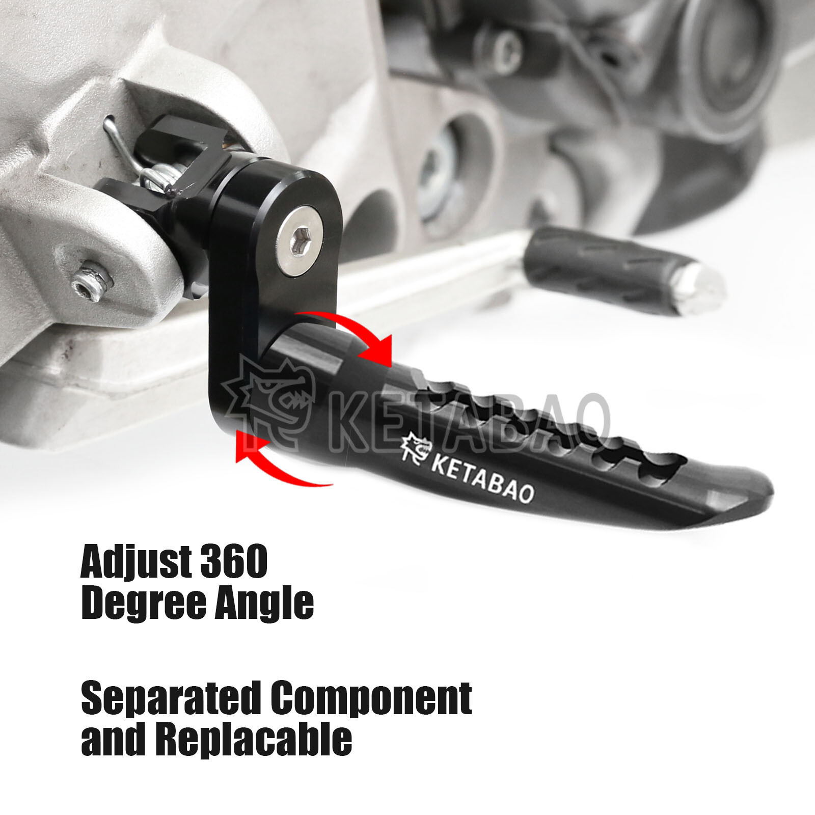 Black BOB Front Footpegs 25mm Lowering For Razor SX125 SX350 SX500 | eBay