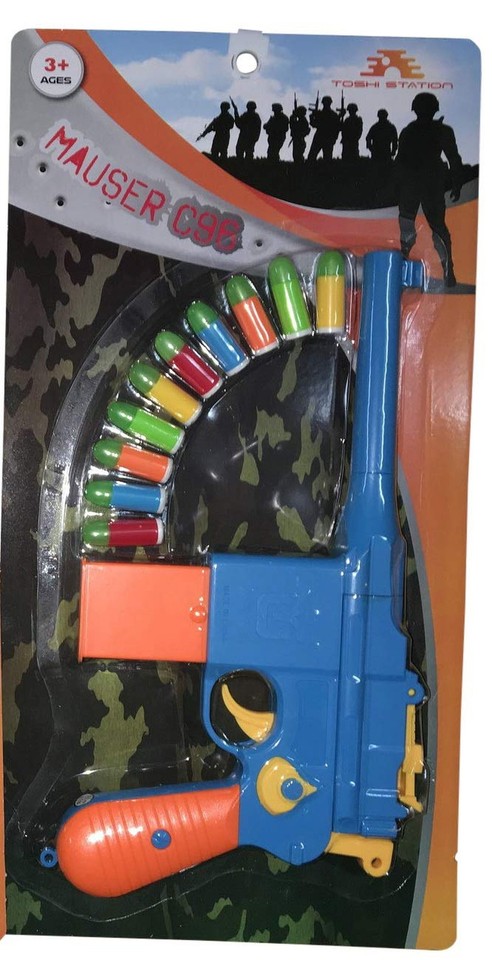 Mauser C96 Toy Gun with Soft Bullets, 7 Round Ejectable Magazine ...