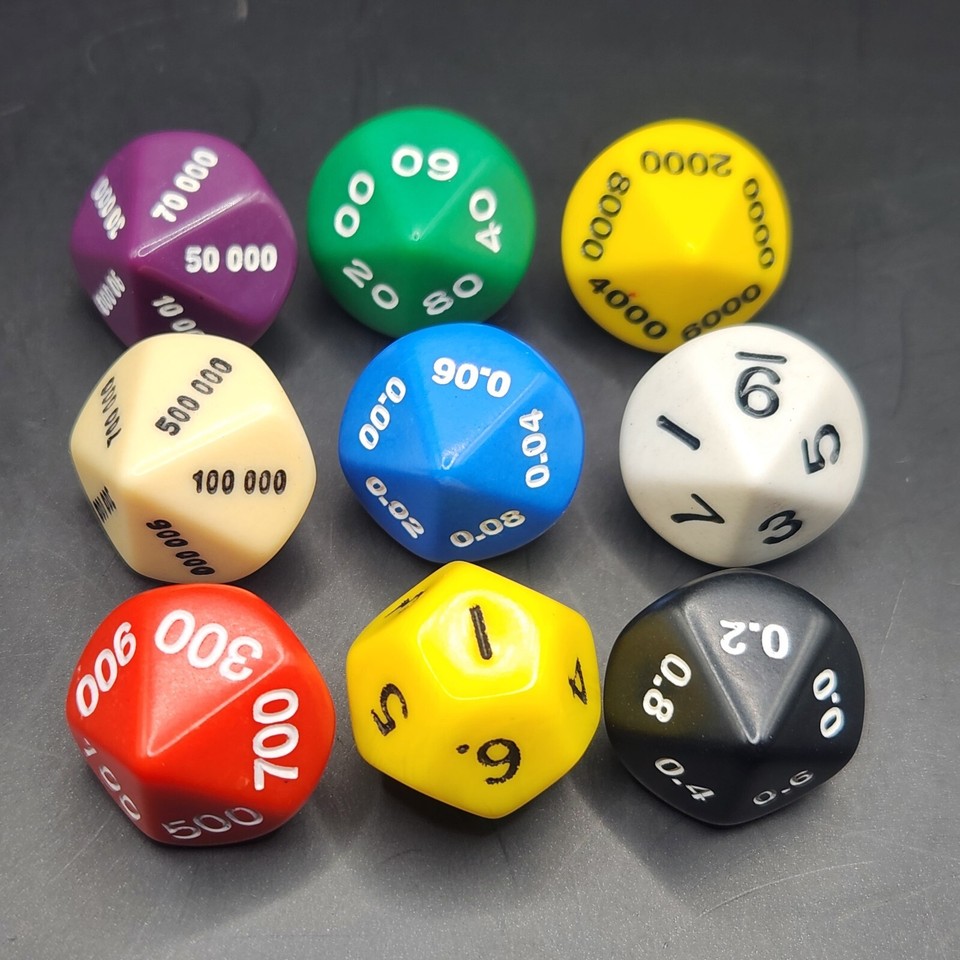 9 Special Novelty Dice Place Value Dice Specialty Lot#3 | eBay