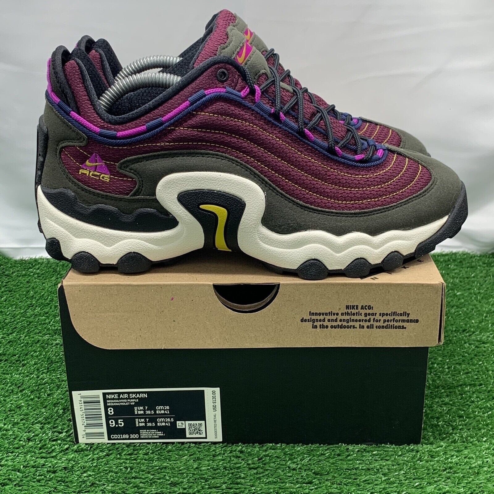 Nike Air Skarn ACG Vivid Purple Mens Size 8 Hiking Outdoors Sneaker ...