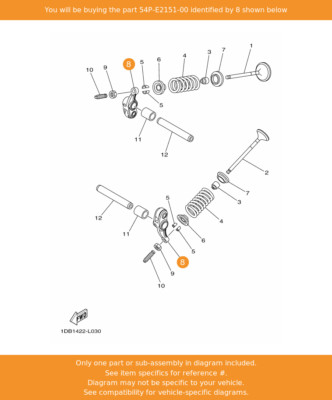 YAMAHA Arm, Valve Rocker, 54P-E2151-00 OEM TRICITY 125 | eBay UK