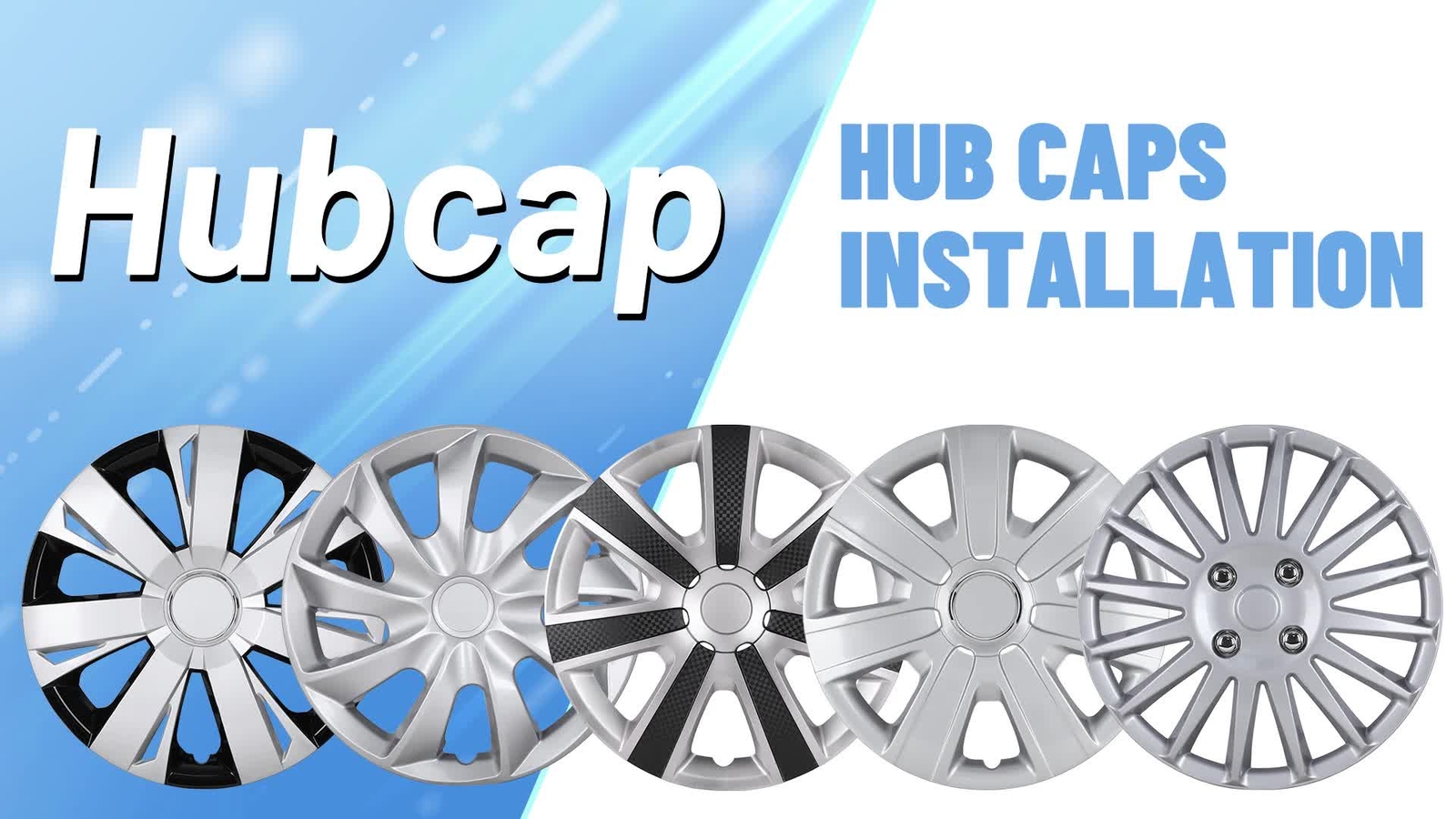 14"-16" Set of 4 Wheel Covers Snap On Full Hub Caps R14 R15 R16 Tire ...