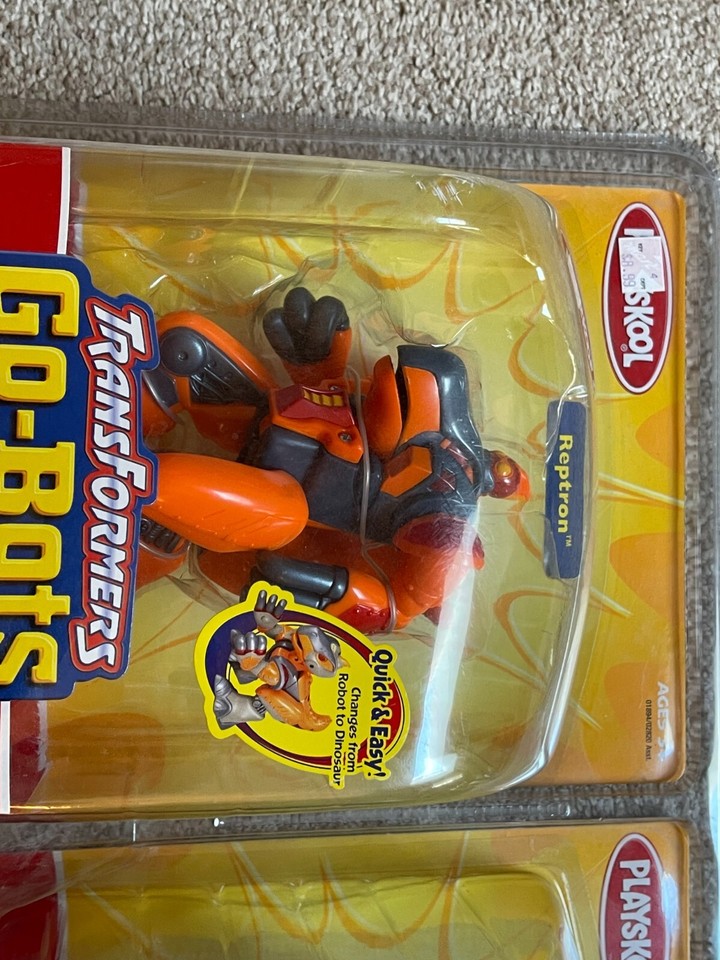 Transformers Go-Bots Playskool 2 pack Reptron Prowl Bot | eBay