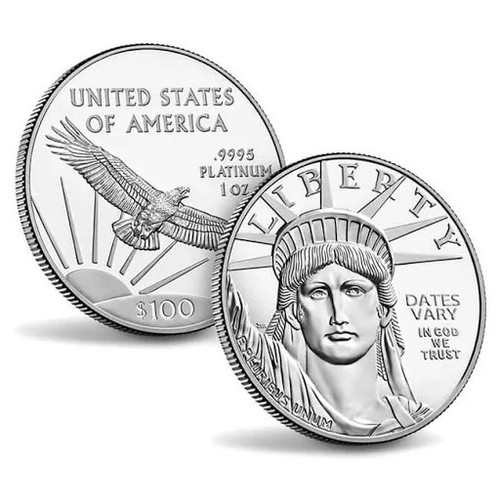 1 Oz American Platinum Eagle (Random Year) $100 Coin BU Uncirculated ...