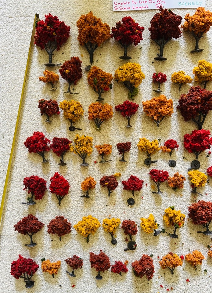 HO or S or O SCALE - FALL TREES - Vintage (6773) | eBay