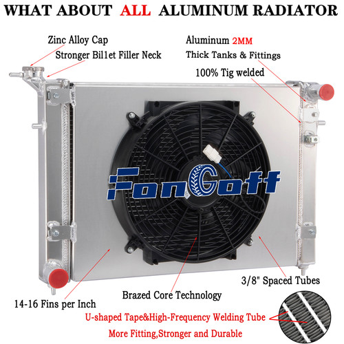 3Row Radiator shroud fan For Holden Commodore VN VG VR VP VS V6 3.8L MT ...