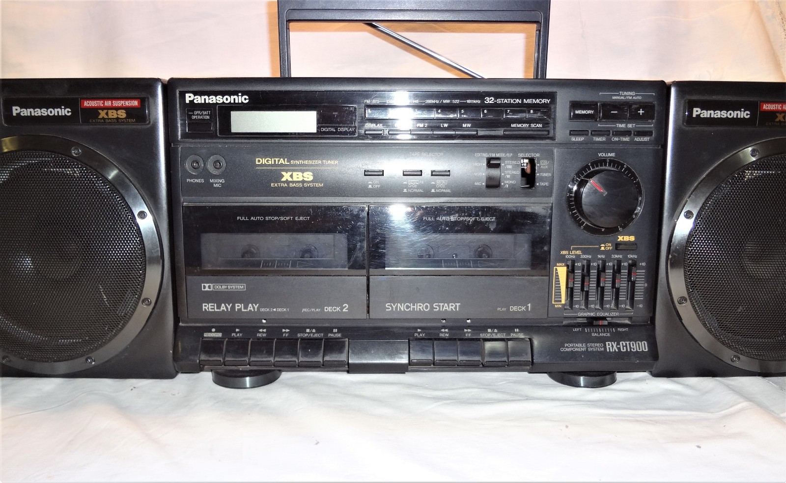 VINTAGE PANASONIC RX-CT900 AM/FM DIGITAL RADIO DUAL CASSETTE * BOOMBOX ...