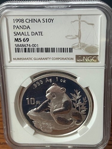 1998 China S10Y Panda Small Date MS69 NGC | eBay