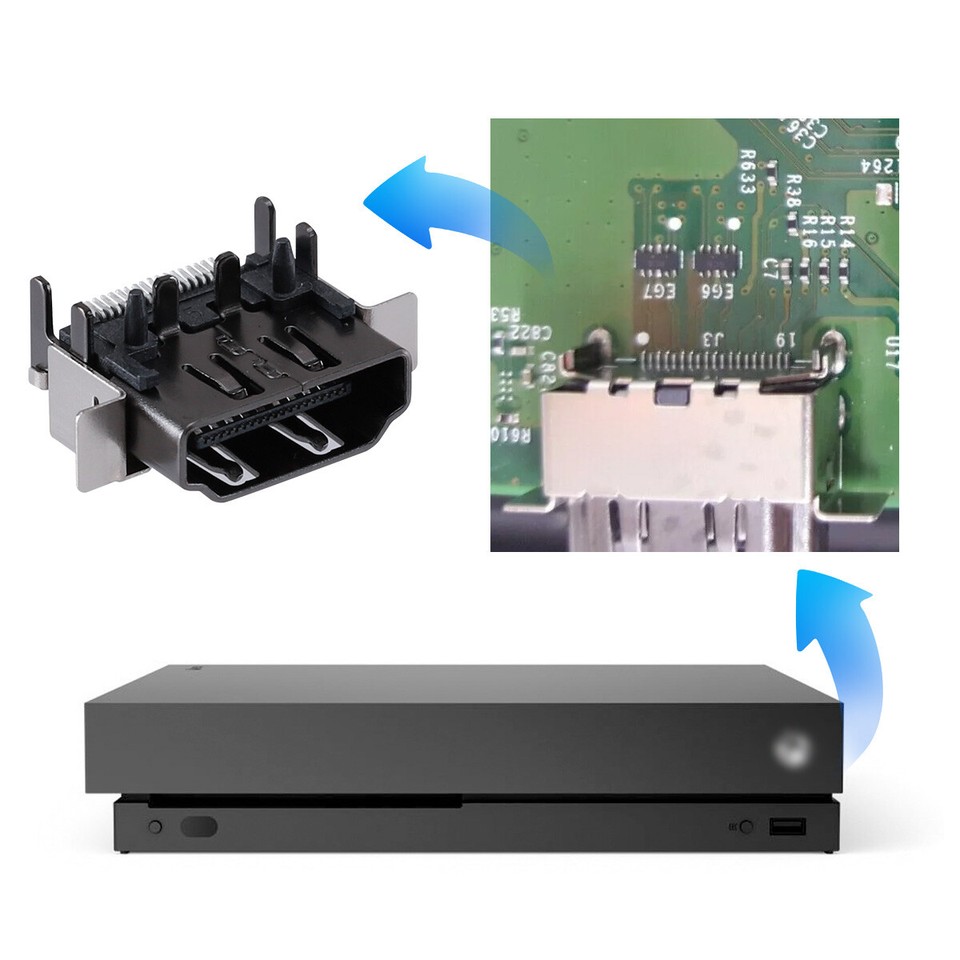 HDMI 2.1 Port Dock Connector Socket For Microsoft XBOX One S / XBOX ...