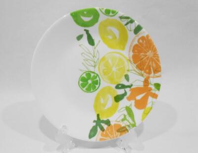 ️ 1 CORELLE Contemporary Fruit APPETIZER PLATE Bread Citrus Lemon Lime ...