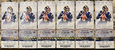 AARON DONALD St. Louis Rams NFL Debut Full Ticket Stub LA 9/7/2014 Los ...