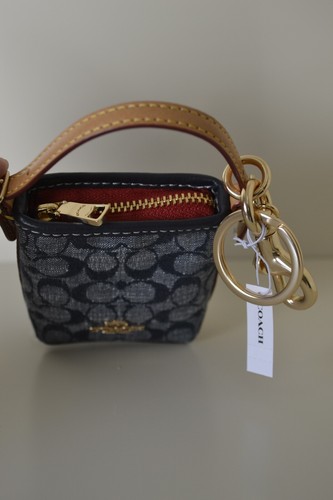 NWT Coach Mini Val Duffle Bag Charm in Signature Chambray FREE SHIPPING ...