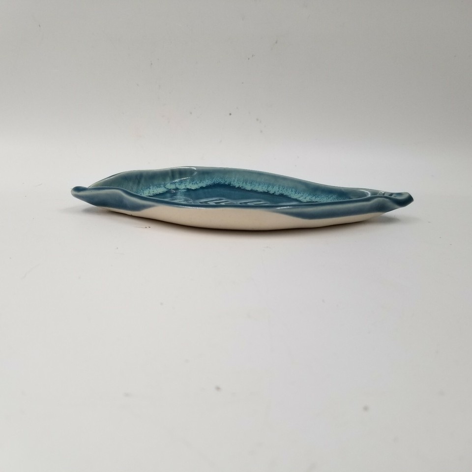 Studio Pottery Leaf Trinket Dish, Signed | eBay