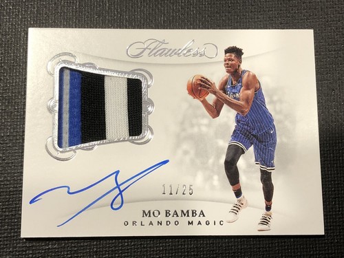 2018-19 Flawless MO BAMBA 4-Color Game Used Rookie Patch Auto 11/25 ...