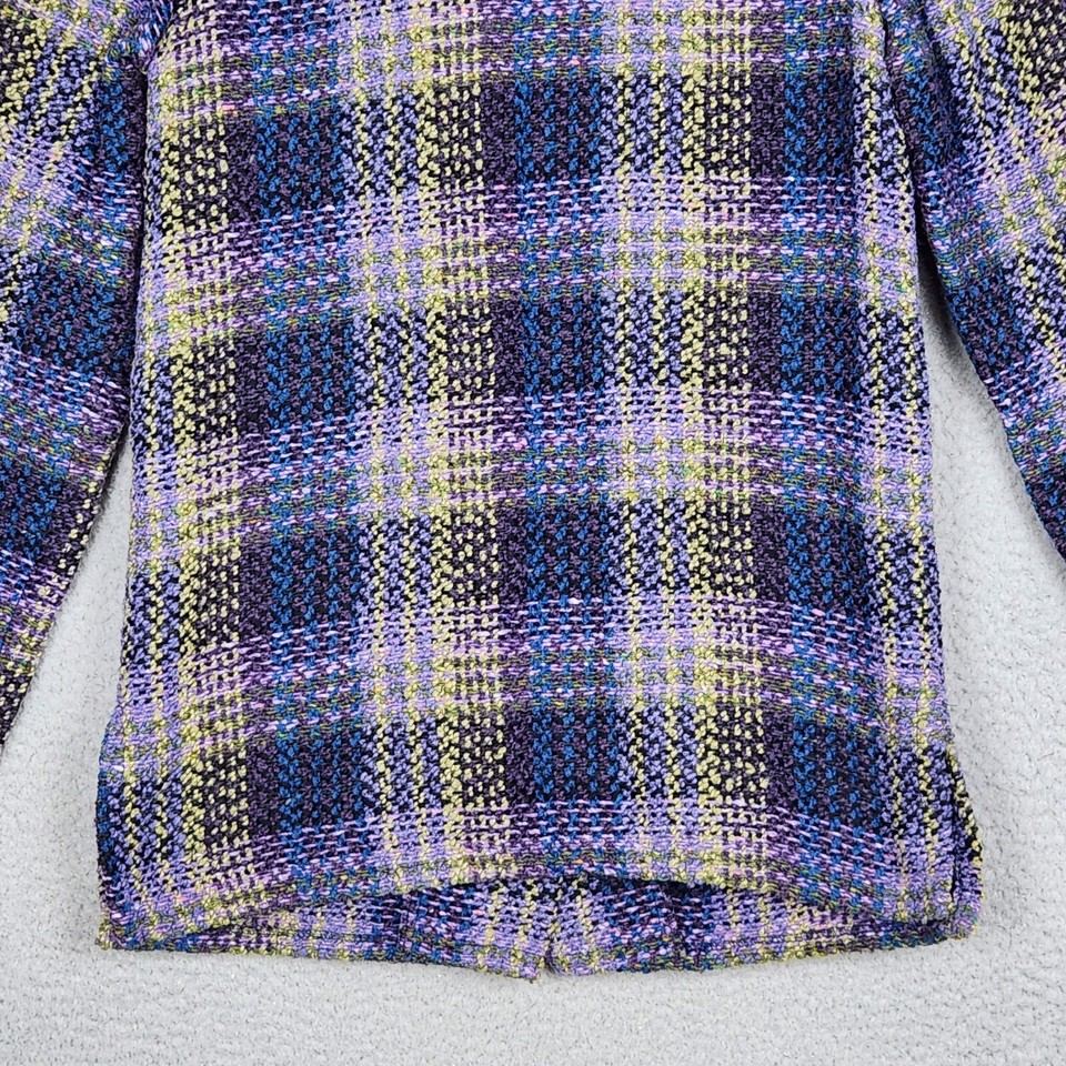 BOYNE VALLEY WEAVERS Jacket Womens XS Multicolor Plaid Button Up ...