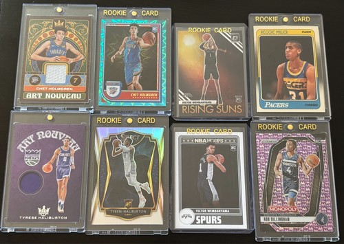 Lot of 70 NBA Cards-Rookies/Autos/Jerseys: SGA Wembanyama Haliburton ...