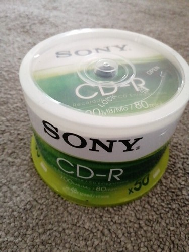 New Sealed Packs of 50 Sony CD-R 700mb 80min Blank Disc's On Spindle ...