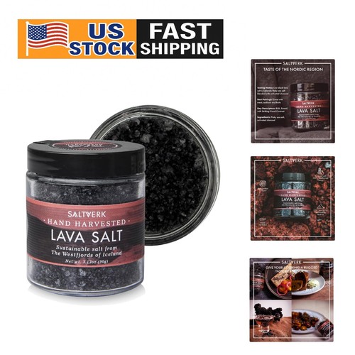 Icelandic Gourmet Lava Sea Salt 3.17 Oz - Hand Harvested, Eco-Friendly ...