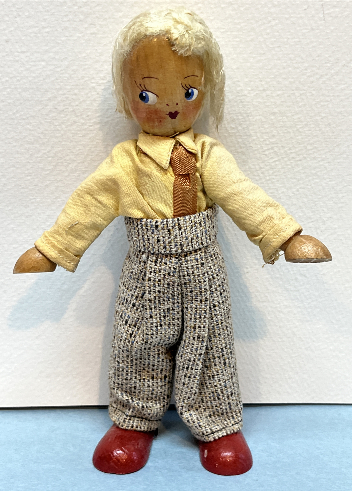 Vintage Polish Wooden Peg Joli Dolls - Set of 4 Folk Art Hand Painted ...