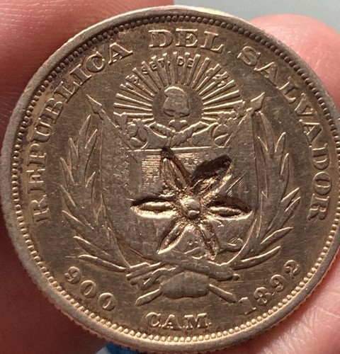 EL SALVADOR KM113 50 Centavos 1892 Countermark RARE Low Mintage 55K | eBay