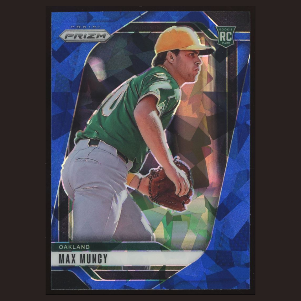 Max Muncy Rookie #36 2025 Panini Prizm Blue Ice Prizm Oakland Athletics ...