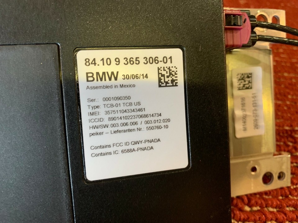 BMW E70 F10 F30 F32 F22 TCB GPS TELEMATICS TELE CHASIS CONTROL MODULE ...