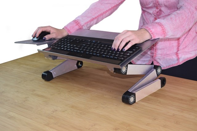 WORKEZ KEYBOARD TRAY adjustable height computer stand on desk riser ...