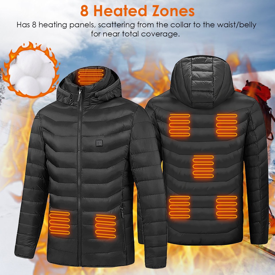 Heated Coat Winter Body Warm Electric USB Jacket Men Women Thermal ...