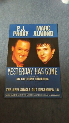 MARC ALMOND, P J PROBY SIGNED POSTER | eBay UK